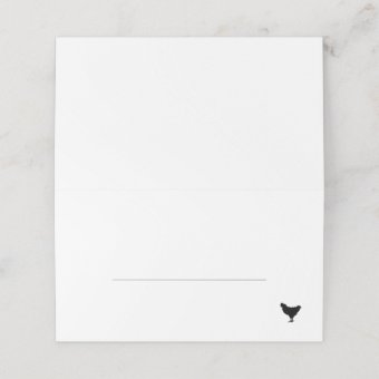 Chicken Meal Option Wedding Place Card | Zazzle