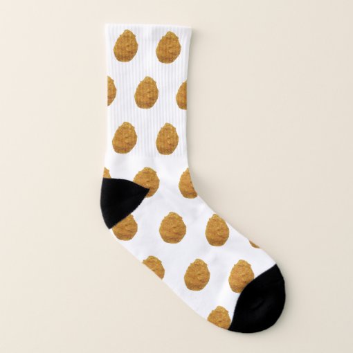 Chicken Nugget Print Socks | Zazzle