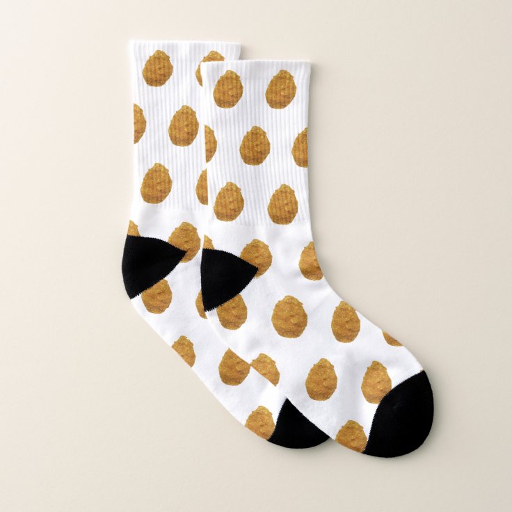 Chicken Nugget Print Socks | Zazzle