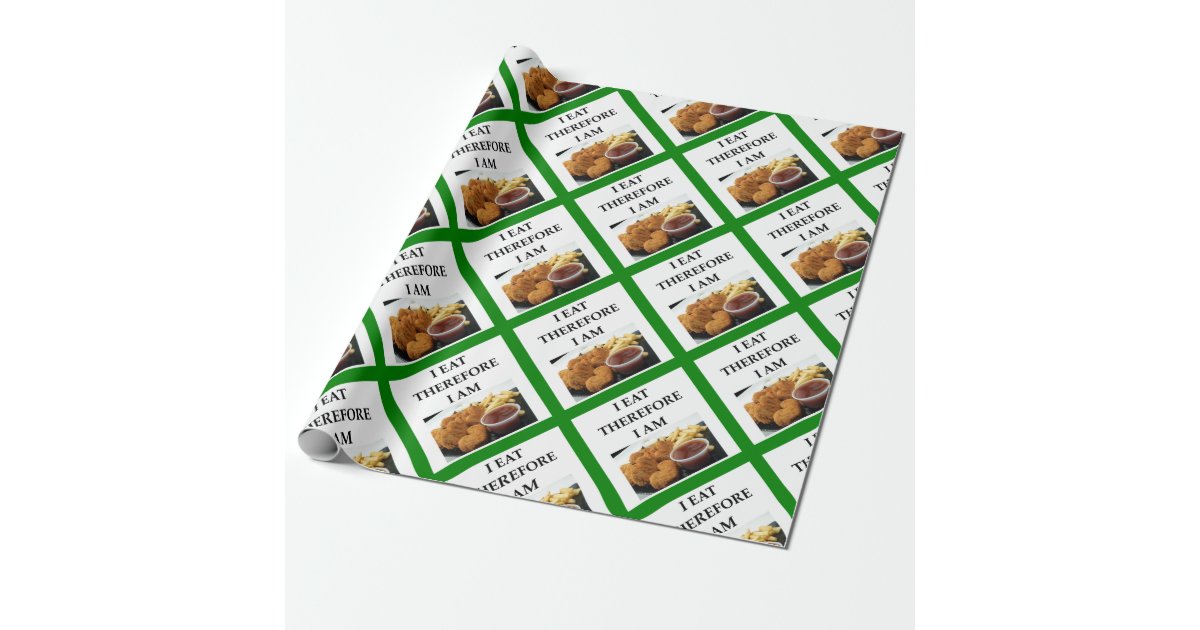 chicken nuggets wrapping paper | Zazzle