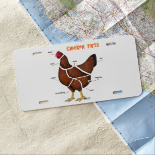 Chicken License Plates | Zazzle