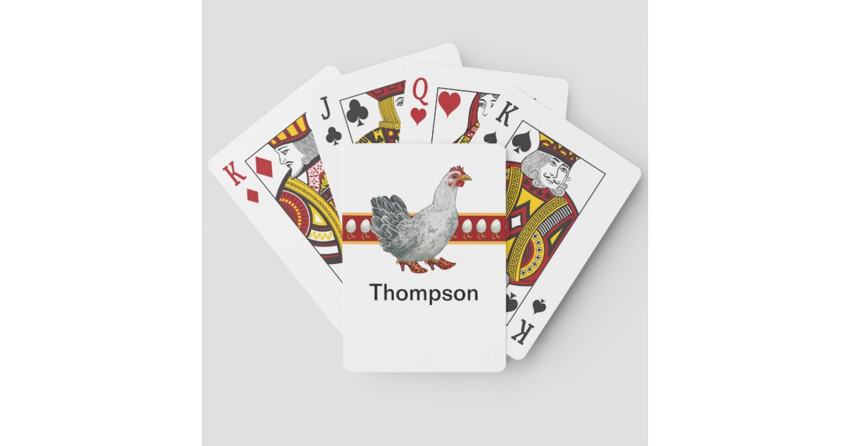 Chicken Playing Cards | Zazzle