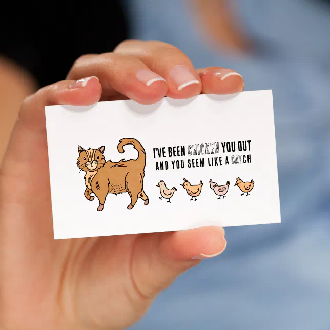 Chicken Puns | Funny Dating Business Cards | Zazzle