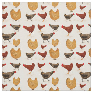 Chicken Fabric | Zazzle