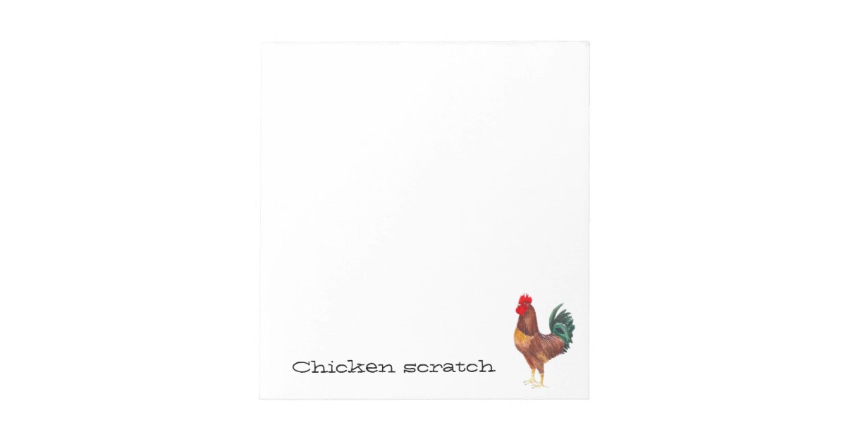 Chicken scratch paper pad | Zazzle.com