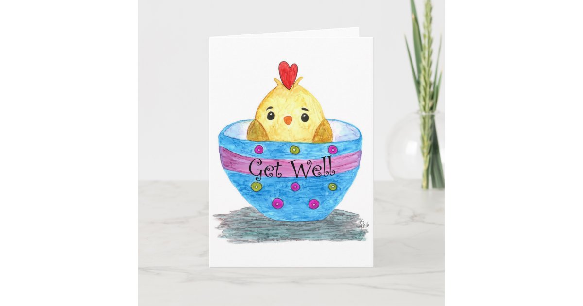Chicken Soup Get Well Greeting Card | Zazzle