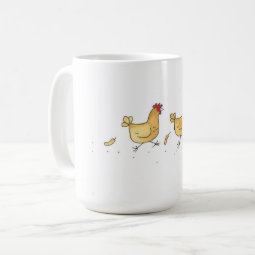 Chicken Stampede 15 ounce mug | Zazzle