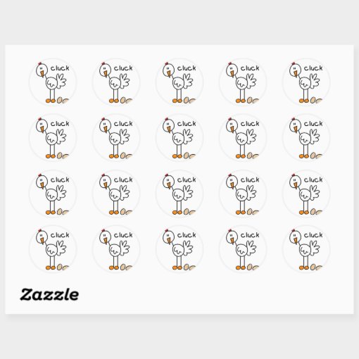 Chicken Stick Figure Sticker | Zazzle