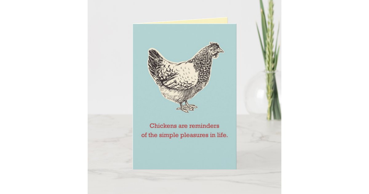 Chicken sympathy card | Zazzle