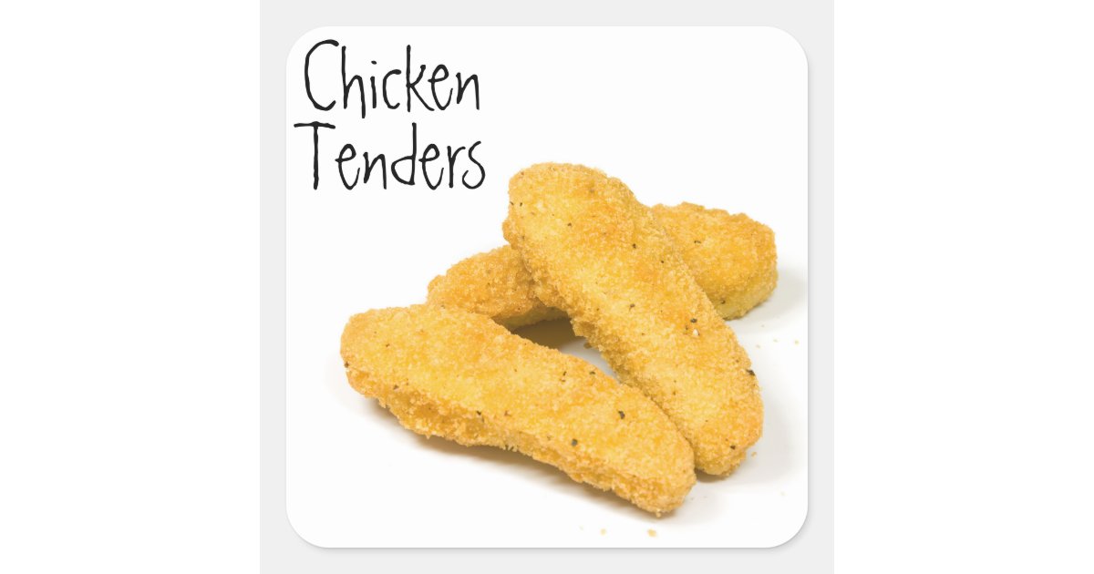 Chicken Tenders Square Sticker | Zazzle