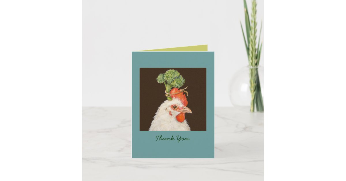Chicken Thank you card | Zazzle