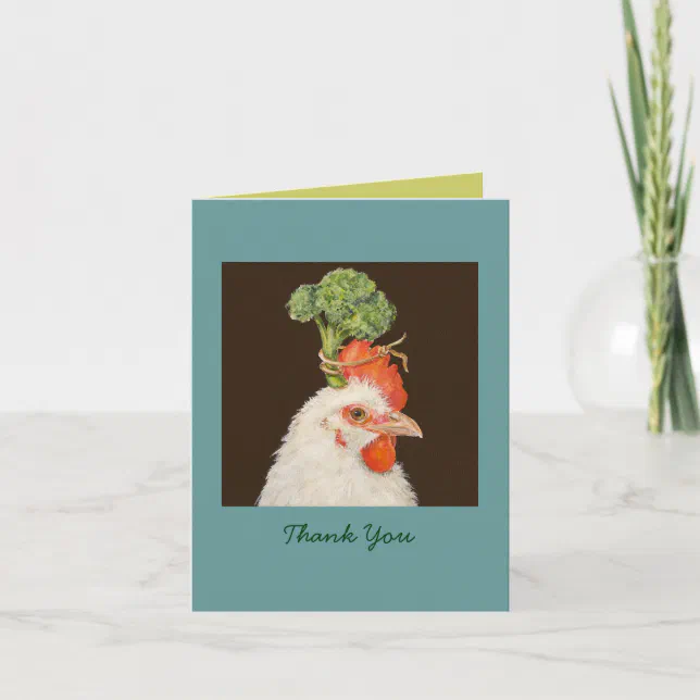 Chicken Thank you card | Zazzle