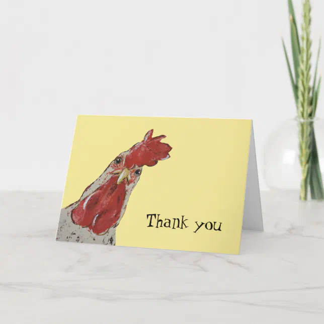 Chicken, Thank you note | Zazzle