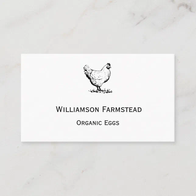 Chickens Farm|Farmers Market Hens Eggs Business Card | Zazzle