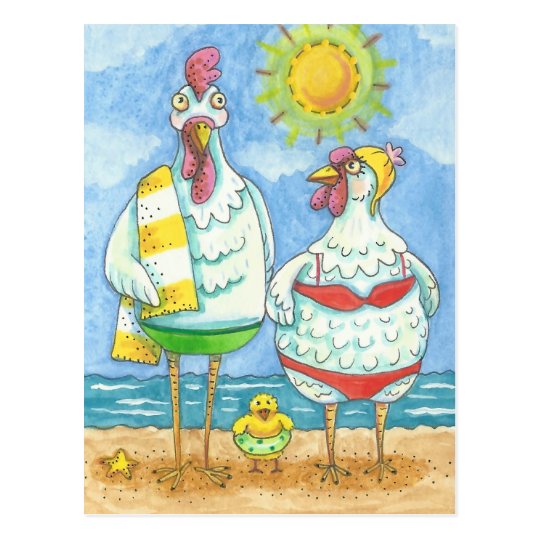 CHICKENS OF THE SEA, FAMILY FUN CARTOON POSTCARD | Zazzle.com