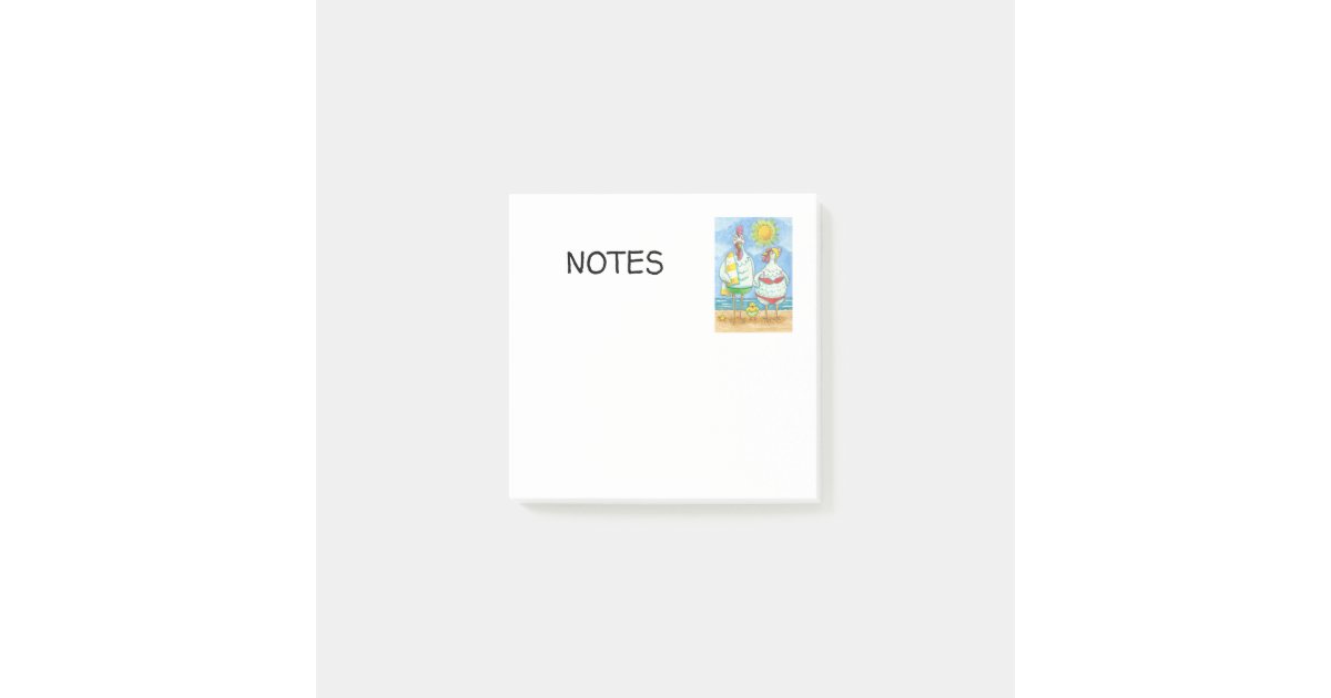 CHICKENS OF THE SEA, FUNNY CARTOON Post-it® Notes | Zazzle