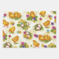 Chicks and Easter Eggs Wrapping Paper Sheets | Zazzle