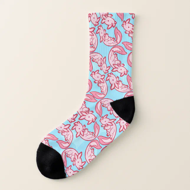 Chido Axolotl pastel socks | Zazzle