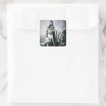 Chief Joseph (1840-1904) c.1880 (b/w photo) Square Sticker | Zazzle