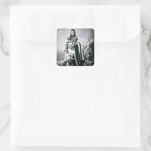 Chief Joseph (1840-1904) c.1880 (b/w photo) Square Sticker | Zazzle
