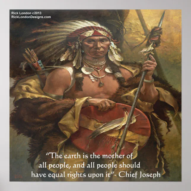 Chief Joseph "Mother Earth" Quote Poster | Zazzle