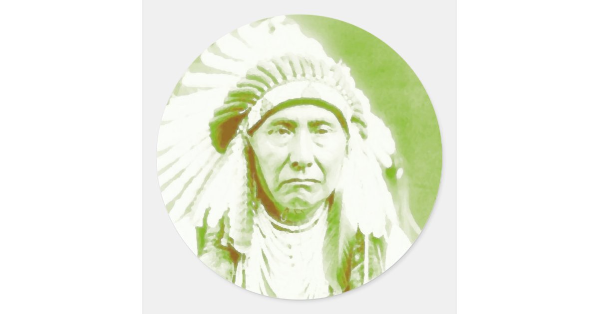 Chief Joseph Native American Leader Classic Round Sticker | Zazzle