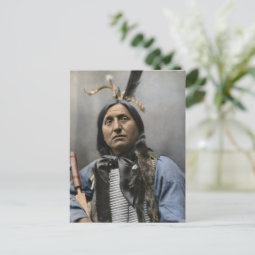 Chief Left Hand Bear Chief 1898 Vintage Postcard | Zazzle