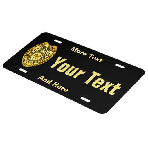 Chief Of Kitchen Police Badge License Plate | Zazzle