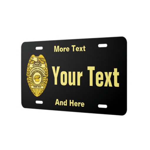 Chief Of Kitchen Police Badge License Plate | Zazzle