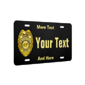 Chief Of Kitchen Police Badge License Plate | Zazzle