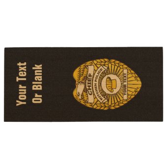 Chief Of Kitchen Police Badge Wood Flash Drive | Zazzle