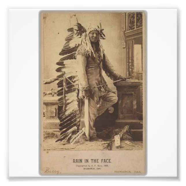 Chief rain in the face photo print | Zazzle