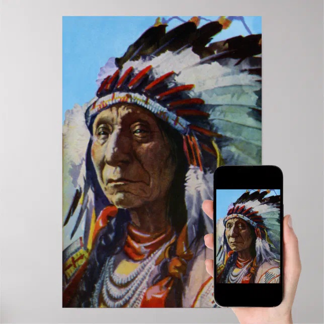 Chief Red Cloud Oglala Lakota Sioux Tribe Poster | Zazzle