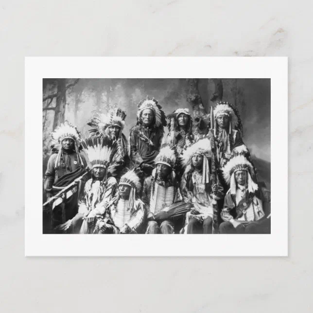 Chief Red Cloud & Other Chiefs, 1899 Postcard | Zazzle