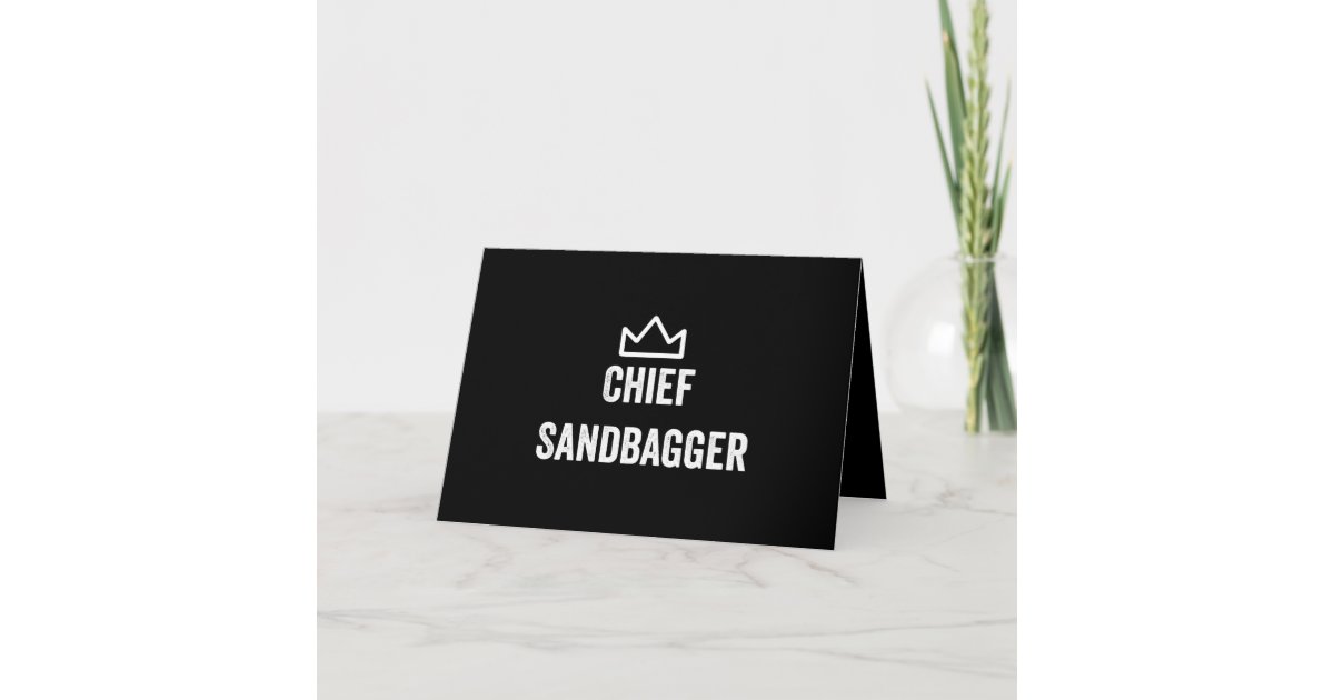 Chief Sandbagger Golf Meme Bjj Chess Sandbag Card | Zazzle