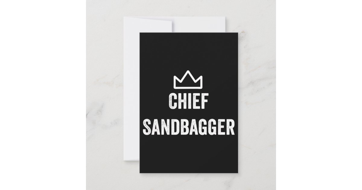 Chief Sandbagger Golf Meme Bjj Chess Sandbag RSVP Card | Zazzle