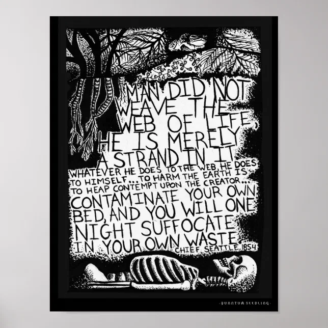 Chief Seattle Quote Poster - Web of Life | Zazzle