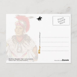 Chief Wapello, Musquakee Chief Postcard | Zazzle