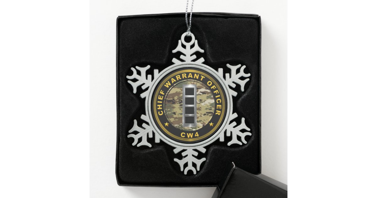 Chief Warrant Officer Four-CW4 Snowflake Pewter Christmas Ornament | Zazzle