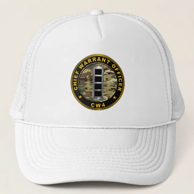 Chief Warrant Officer Four-CW4 Trucker Hat | Zazzle