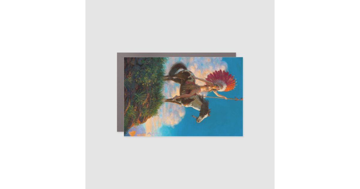 Chieftess Female Native American Indian Chief Car Magnet | Zazzle