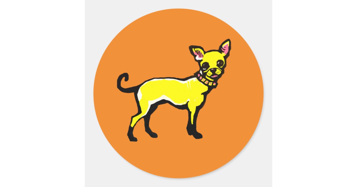 Chihuahua classic round sticker | Zazzle