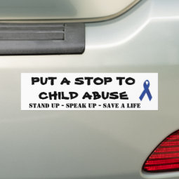 Child abuse awareness bumper sticker | Zazzle