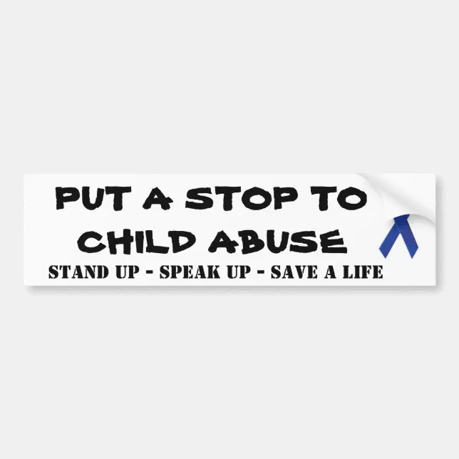 Child abuse awareness bumper sticker | Zazzle