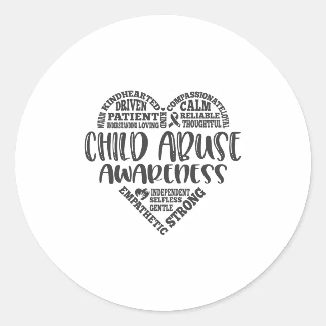 Child Abuse, Child Abuse awareness Classic Round Sticker | Zazzle