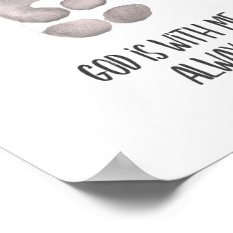 Child Bible Verse God is With Me Always Poster | Zazzle