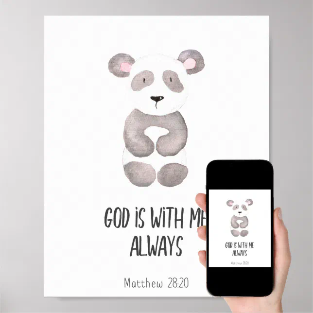 Child Bible Verse God is With Me Always Poster | Zazzle