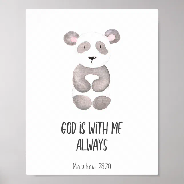Child Bible Verse God is With Me Always Poster | Zazzle