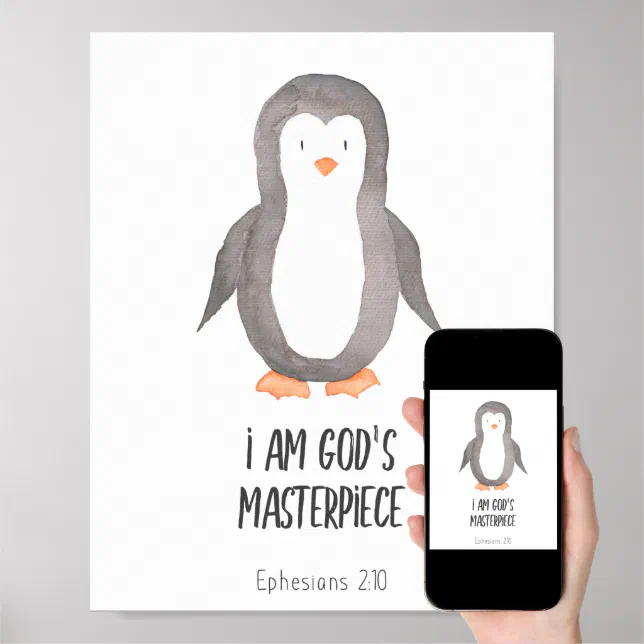Child Bible Verse I am Gods Masterpiece Poster | Zazzle