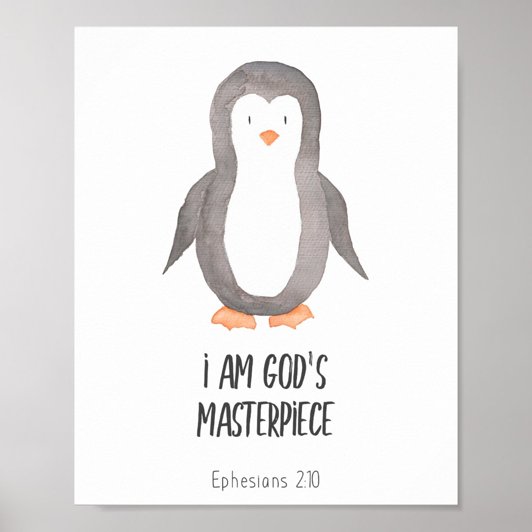 Child Bible Verse I am Gods Masterpiece Poster | Zazzle
